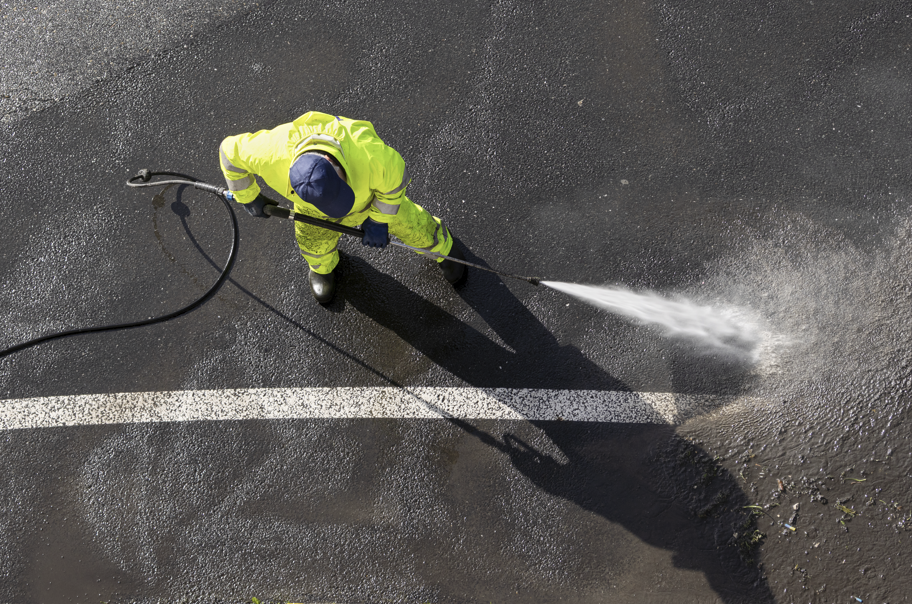 Tips for Safely Pressure Washing Asphalt - Walt's Paving
